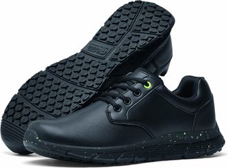 Shoes For Crews Saloon II ECO Men - Schicker, lässiger Schnürschuh, sicherer Halt, rutschhemmend, wasserabweisend, Leder, OB E SR - Halbschuh für Herren