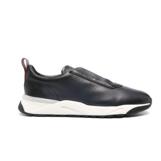 Santoni Marineblaue Ledersneakers - - Shoes - Herren - Blau - 44 1/2 EU