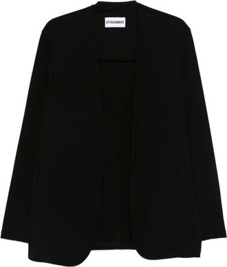 Attachment open front knitwear - Schwarz