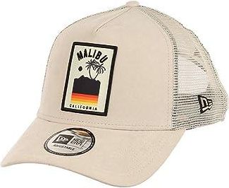 New Era Malibu Patch Suede Black A-Frame Adjustable Trucker Cap - One-Size