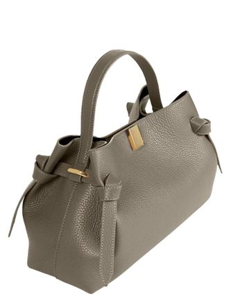 Yuzefi Womens Leather Handbag Gyoza Beige Handbags Hand Bags