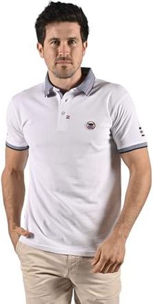 Scott Polo Homme Uni en Coton Manches Courtes Kinte (FR/ES, Alpha/Lettres, TG, Taille Normale, Taille Normale, Blanc)