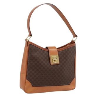 Celine Pre-owned Vintage Macadam Canvas Shoulder Bag - Femme - Pre-owned - Brun - Taille: ONE Size