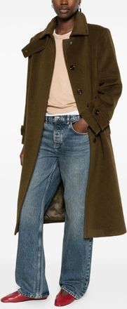 Tagliatore Virgin Wool Houndstooth Coat - Brown