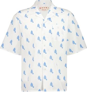 Marni Homme, Chemises, Blanc, Taille: M Chemise Imprim&eacute;e en Coton