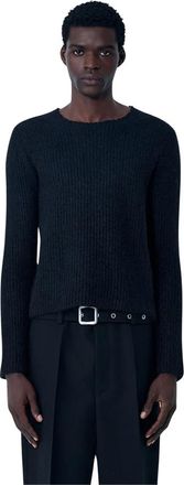 Jil Sander Homme, Pulls, Noir, Taille: XL Pull côtelé