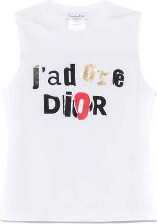 Dior Trägershirt mit Logo-Print - Weiß