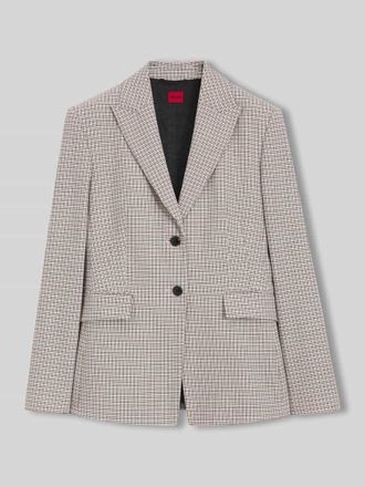 HUGO BOSS Regular Fit Longblazer aus Baumwoll-Mix mit Pattentaschen