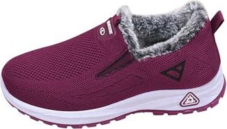 Generic Baskets Femme Chaussures dhiver Orthopédiques Baskets de Sport Course sans Lacets Doublure Chaude Polaire Confortables Semelle Antidérapant Légères Fi