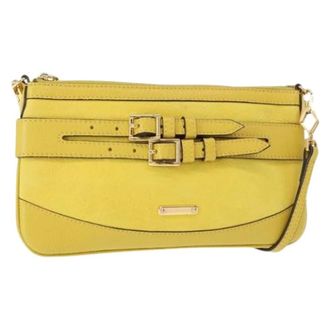 Burberry Sac &agrave; bandouli&egrave;re en cuir Pre-owned - Femme - Pre-owned - Jaune - Taille: ONE Size