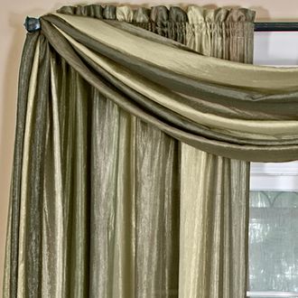 Achim Achim Home Decor Fensterschal Volant - 127 cm Breite x 377 cm L&auml;nge (Salbei) - lichtfilternder Polyester-Vorhang - leichte Vorh&auml;nge f&uuml;r Wohnzimmer, Sc