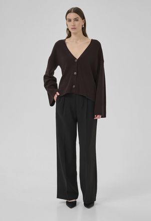 MY ESSENTIAL WARDROBE Strickjacke HuxiMW Strickjacke Tight fit dark brown