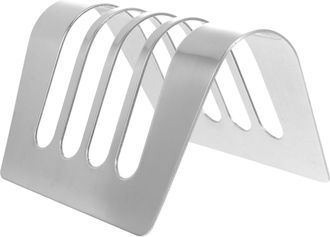 Pretyzoom Edelstahl Toastständer Brothalter Brotregal mit Separaten Fächern Rostfrei Stabil und Praktisch für Zuhause Partys Grillen und Camping