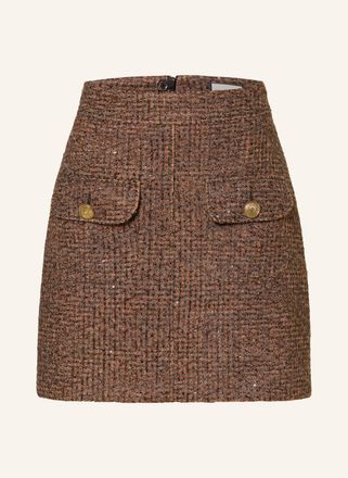 Seductive Seductive Tweed-Rock Paris Mit Pailletten braun
