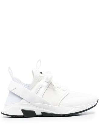 Tom Ford baskets montantes &agrave; logo imprim&eacute; - Blanc