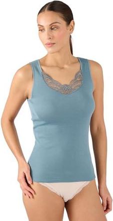 Damart Débardeur Fine côte Guipure Thermolactyl