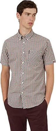 Ben Sherman SS Signature House Check Chemise Casual, Rouge (Red 550), Medium Homme