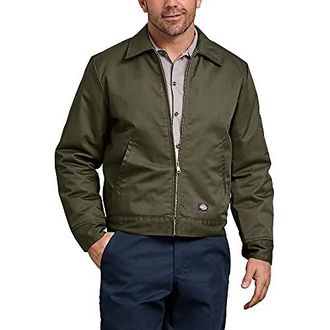 Dickies Insulated Eisenhower Front-Zip Jacket Veste, Vert Mousse, M Homme