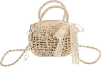 Supvox Paquet Bandouli&egrave;re Boh&egrave;me Tiss&eacute; pour Femme Paquet Cabas en Paille Naturel L&eacute;ger et Spacieux pour Plage Vacances et Usage Quotidien