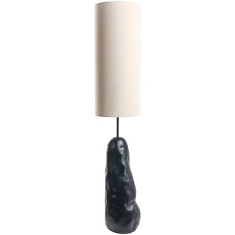 Beliani Stehlampe SELB Keramik Schwarz