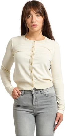 Gaudì Femme, Pulls, Blanc, Taille: 36 FR Cardigan Blanc à Paillettes