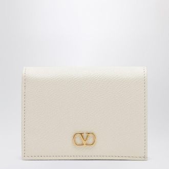 Valentino Garavani VLogo Signature ivory leather wallet