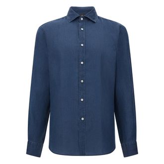 Boggi Milano Homme, Chemises, Bleu, Taille: L Chemise Regular Fit en Lin