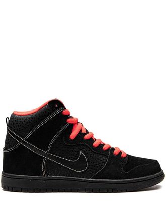 Nike baskets SB Dunk High Pro Black Atomic Red - Noir