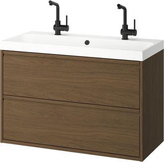 IKEA ÄNGSJÖN / BACKSJÖN Waschbschr+Schubladen/Waschb/Mibatn