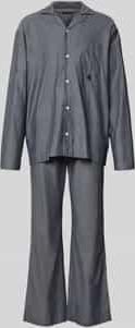 Tommy Hilfiger Relaxed Fit Pyjama aus reiner Baumwolle Modell HERRINGBONE