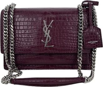 Saint Laurent Sac bandouli&egrave;re moyen Sunset Pre-owned - Femme - Pre-owned - Violet - Taille: ONE Size