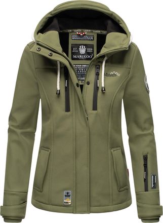 Marikoo Damen Softshelljacke - Kleine Zicke, warm mit Kapuze & Fleecefutter