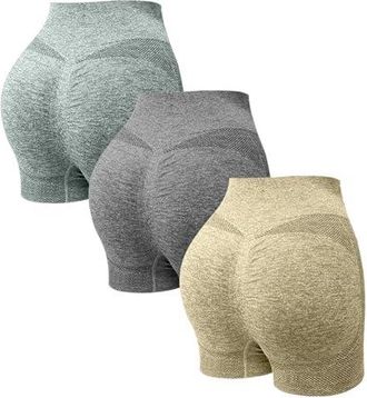 Generic Short de yoga taille haute pour femme - Short dentra&icirc;nement pour la course &agrave; pied, la gym, le motard - Short de yoga pour femme - Short de yoga pour e