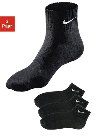 Nike Kurzsocken NIKE, Herren, Gr. XL (46/50), schwarz (3x schwarz), Baumwolle, Elasthan, Nylon, Polyamid, elastisch, Socken, mit weichem Frottee, Topseller