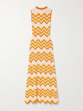 Escvdo Huayna Maxikleid Aus Gehäkelter Biobaumwolle - Ecru