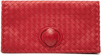 Bottega Veneta Clutches - Nappa Intrecciato Turn Lock Clutch - Gr. unisize - in Rot - für Damen