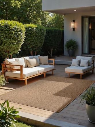 Hanse Home Northrugs Rosel In- & Outdoor Teppich Orientalisch - Flachgewebe, Wendeteppich mit Orient Design, Klassisch, ÖKO-TEX Wetterfest & UV-beständig für Bal