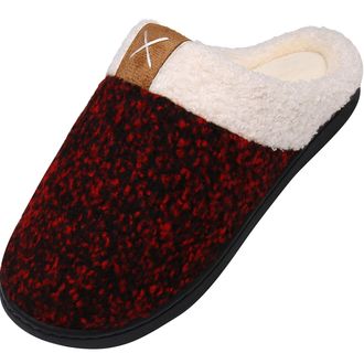 Mishansha Warme Hausschuhe Herren Pantoffeln Damen Winter Bequeme Memory Foam Schlappen 42-43 EU