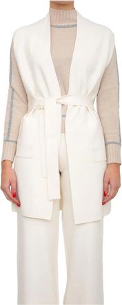 Max Mara Femme, Vestes, Blanc, Taille: 42 FR Gilet