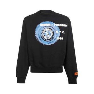 Heron Preston Logo-Print Baumwoll-Sweatshirt - - Sweatshirts & Hoodies - Herren - Schwarzk - 2XL