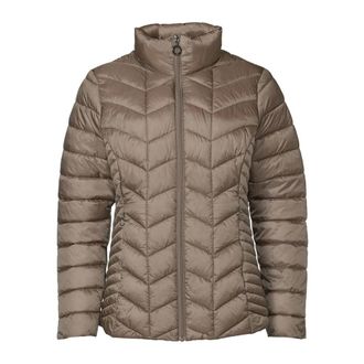Danwear Luxuri&ouml;se Taupe Daunenjacke Gunda 33 - - Coats - Damen - Braun - 5XL