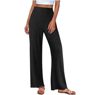 Generico Pantalons De Jogging Femmes Taille Haute Pantalon Long Jambe Large Sport Pantalon Avec Poches &Eacute;l&eacute;gantes Confortable Athl&eacute;tique Pantalon De Surv&ecirc;tement