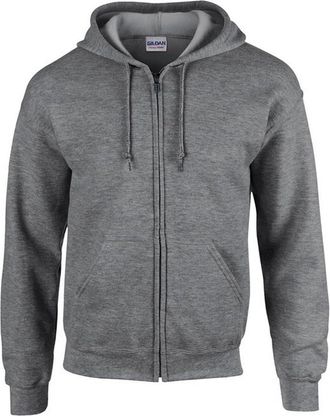 Gildan Heavy Blendâ Full Zip Hooded Sweatshirt Sweatshirt Graphite Heather, L Unisex Erwachsene, grau (Graphite Heather), L
