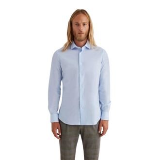 Traiano Rossini Slim Shirt - - Shirts - Herren - Blau - L
