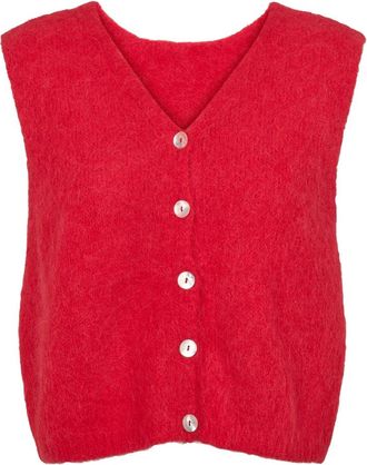 Americandreams Americandreams, Femme, Pulls, Rouge, Taille: 38 FR Telma Vest