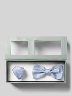 Roy Robson Fliege aus Seide im Set mit Einstecktuch