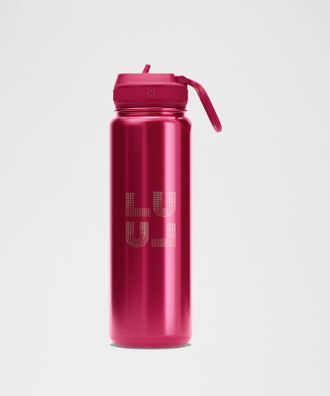 lululemon Bouteille deau Back to Life avec couvercle &agrave; paille 710 ml Strass