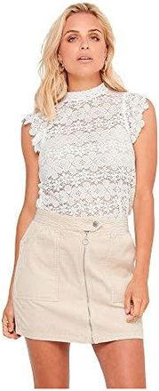 Jacqueline de Yong JDYBLOND S/L Top JRS Noos Blouse, Cloud Dancer, XXL Femme