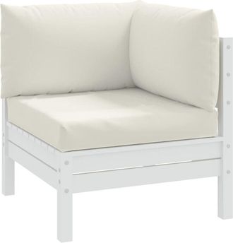 vidaXL Palettenkissen 3-tlg. Melange Creme Stoff Vidaxl