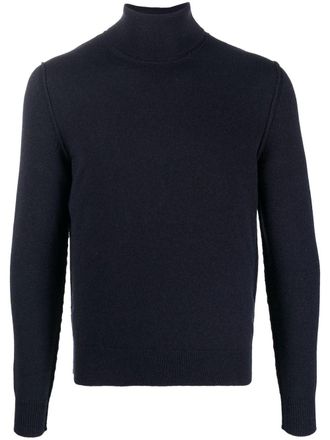 Maison Margiela Pullover mit Stehkragen aus Kaschmir - Blau
